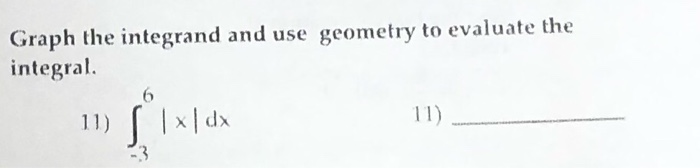 Solved Graph the integrand and use geometry to evaluate the | Chegg.com