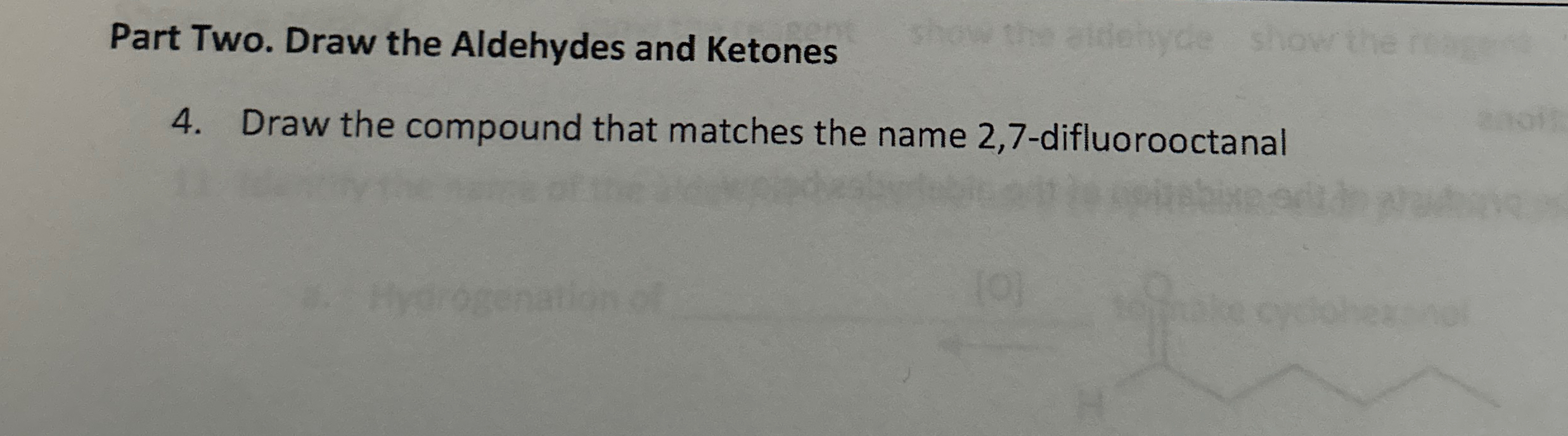 Solved How to solve Part Two. Draw the Aldehydes and | Chegg.com