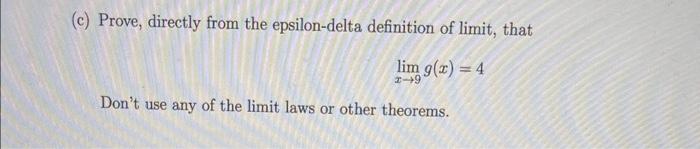 Solved f(x)=x−1x−1(c) Prove, directly from the epsilon-delta | Chegg.com