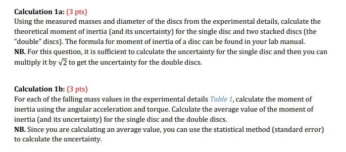Solved Table 1 - Angular accelerations of single and double | Chegg.com