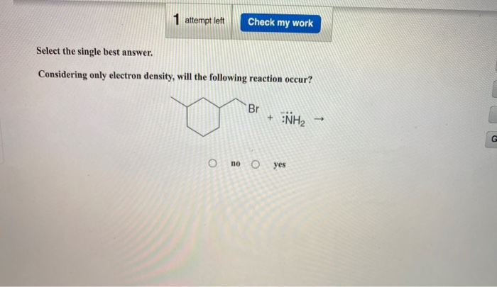 Solved 1 attempt left Check my work Select the single best | Chegg.com