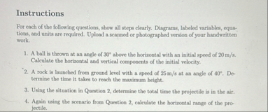 Solved InstructionsFor each of the following questions, show | Chegg.com
