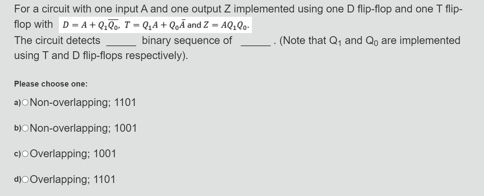 For a circuit with one input A and one output Z | Chegg.com
