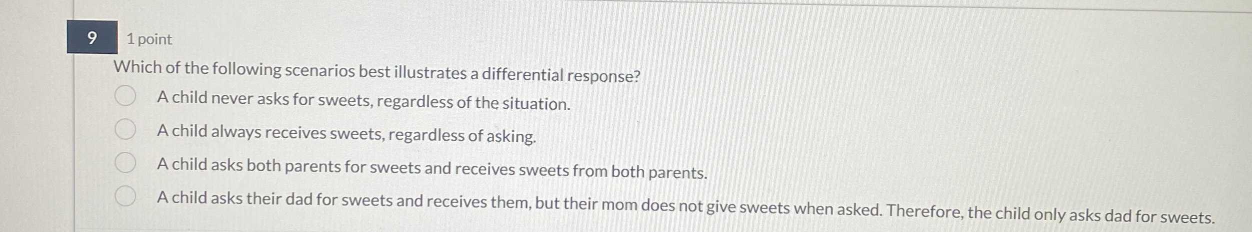 Solved 91 ﻿pointWhich of the following scenarios best | Chegg.com