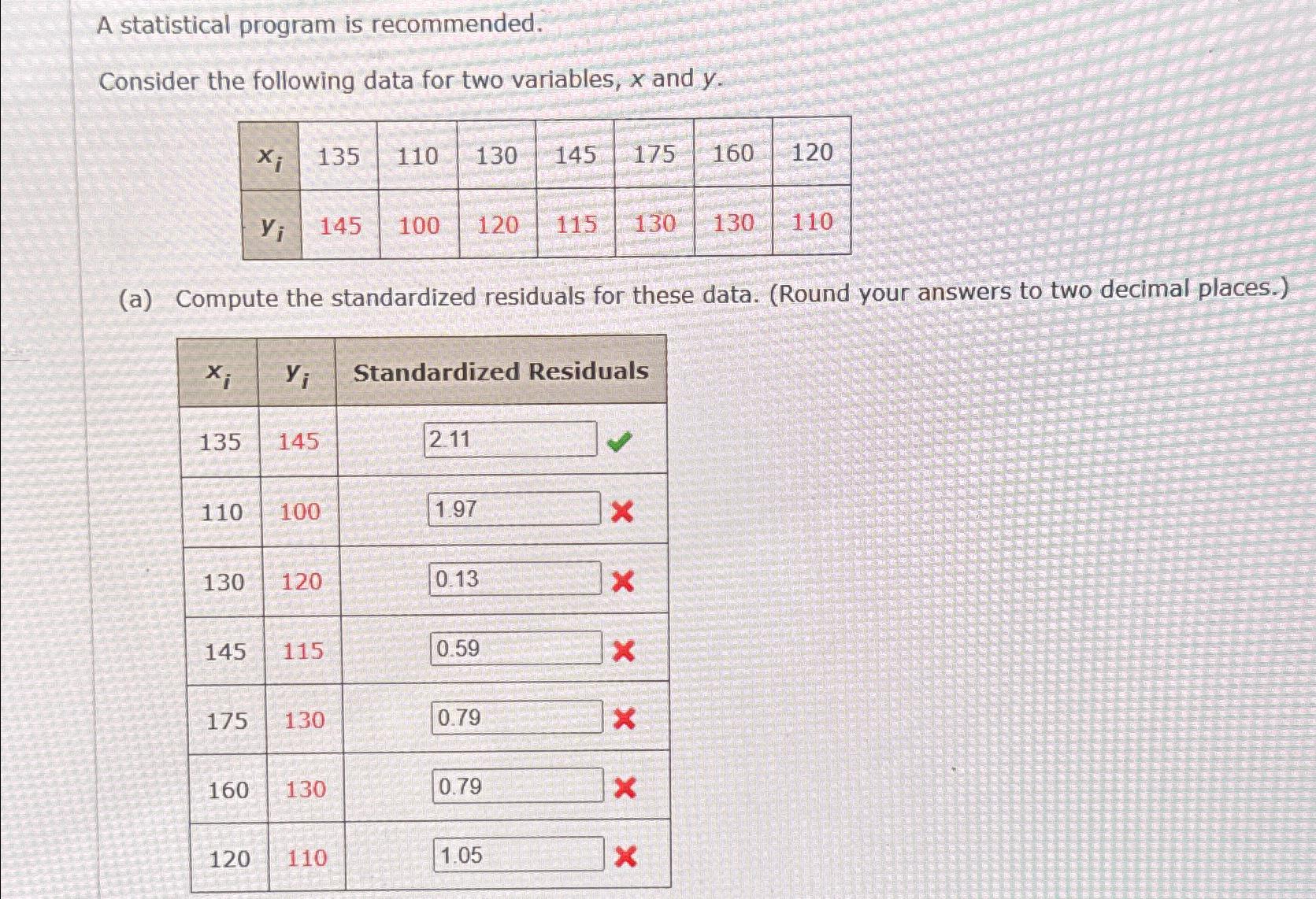 Solved A statistical program is recommended.Consider the | Chegg.com