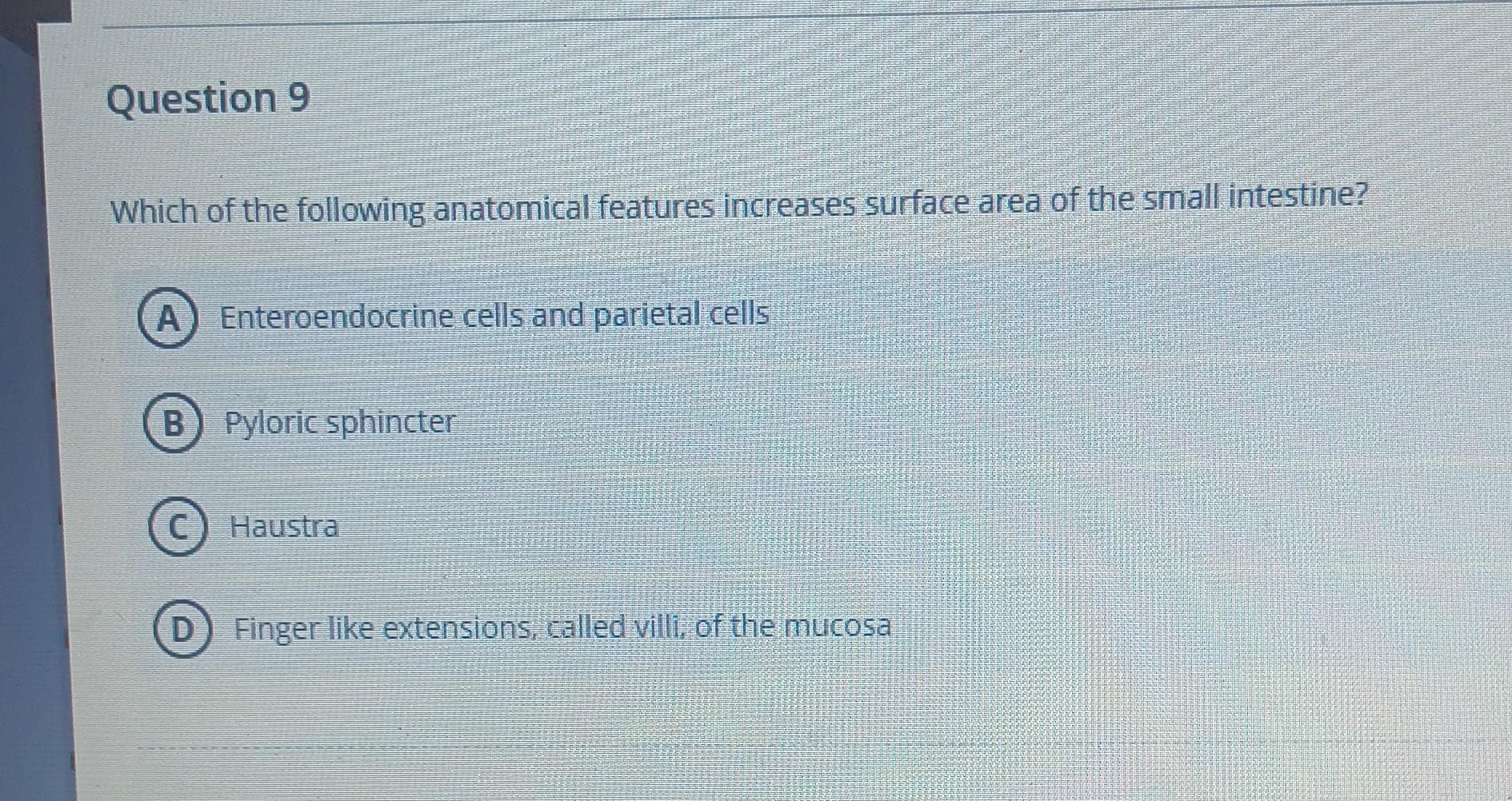 Solved Which of the following anatomical features increases | Chegg.com