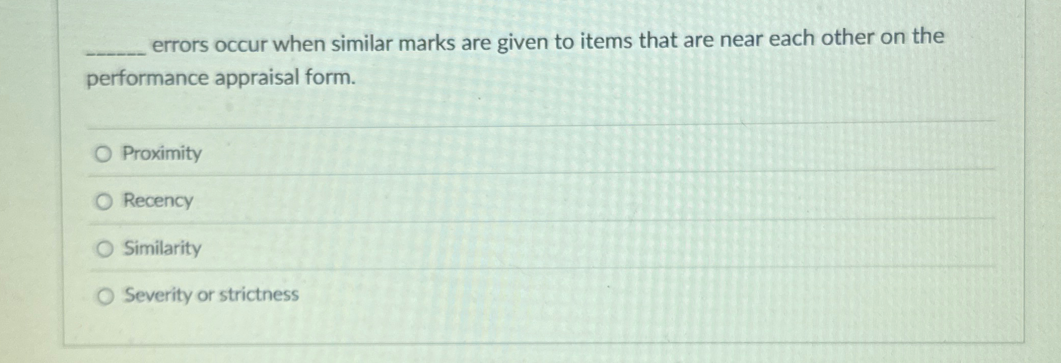 Solved errors occur when similar marks are given to items | Chegg.com