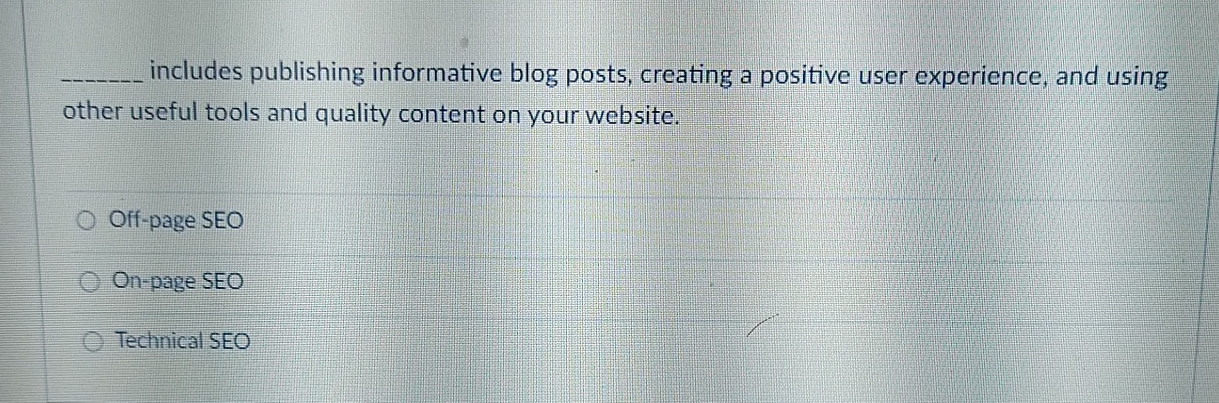Solved includes publishing informative blog posts, creating | Chegg.com