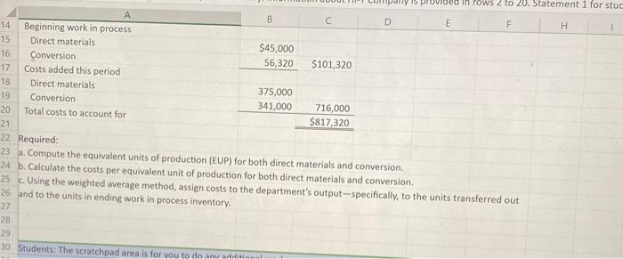 Solved IE Exercise 16-12 (Static): Weighted average: Cost | Chegg.com