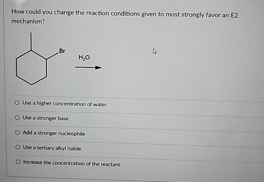 Solved How could you change the reaction conditions given to | Chegg.com
