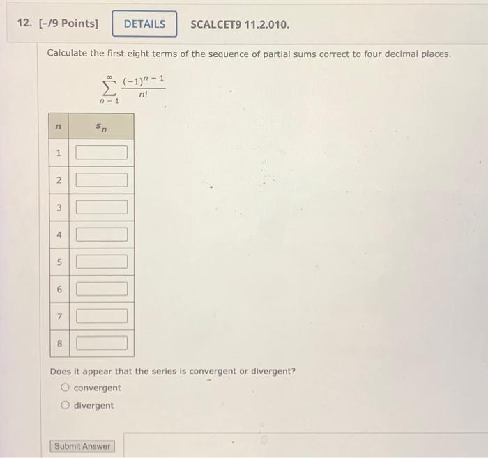 Solved Calculate the first eight terms of the sequence of | Chegg.com