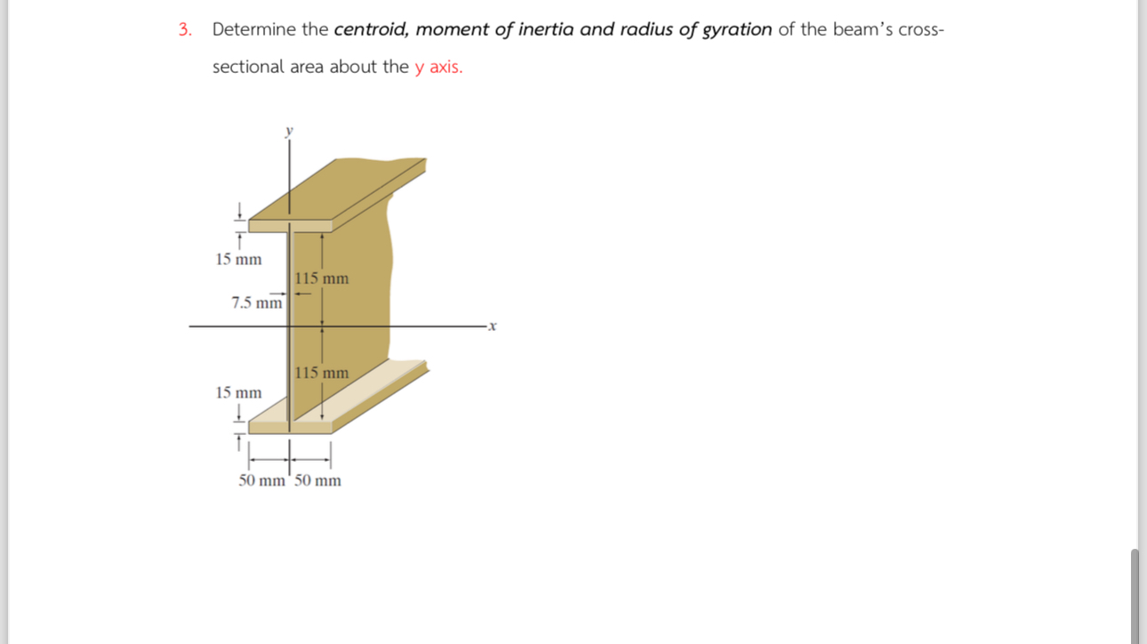 Solved Determine The Centroid Moment Of Inertia And Radius