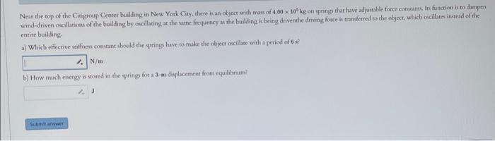 Solved entire building: N/m | Chegg.com