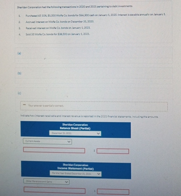 Solved Sheridan Corporation had the following transactions | Chegg.com