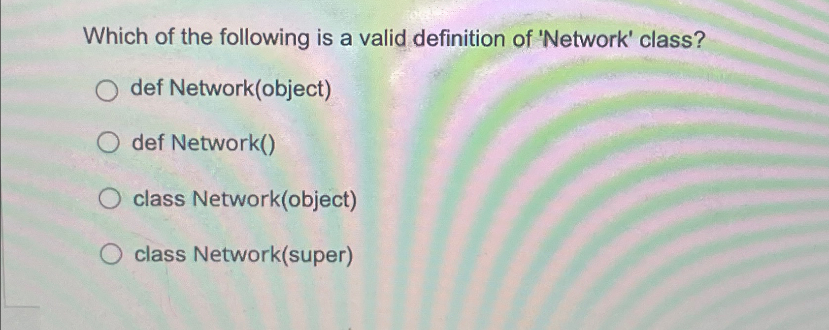 Solved Which of the following is a valid definition of | Chegg.com