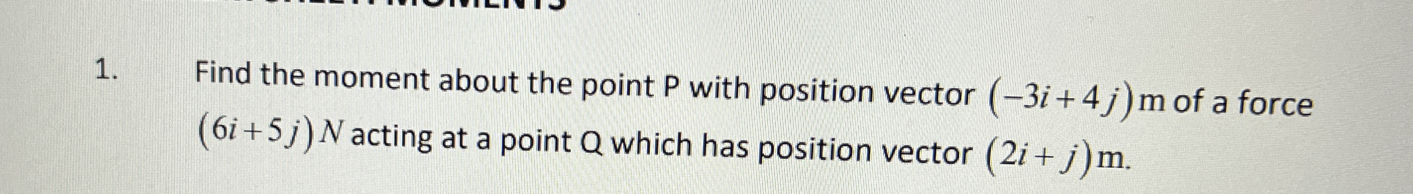 Solved Find the moment about the point P with position | Chegg.com