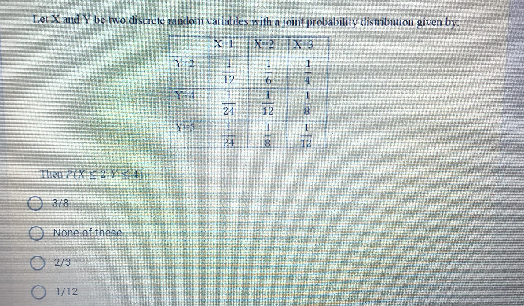 Solved Let X and Y be two discrete random variables with a | Chegg.com