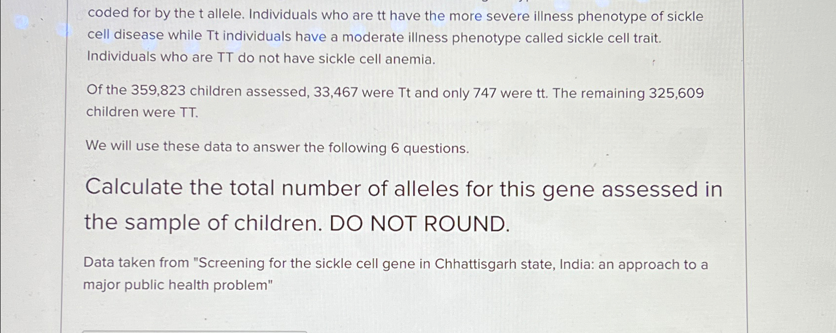 Solved coded for by the t ﻿allele. Individuals who are tt | Chegg.com