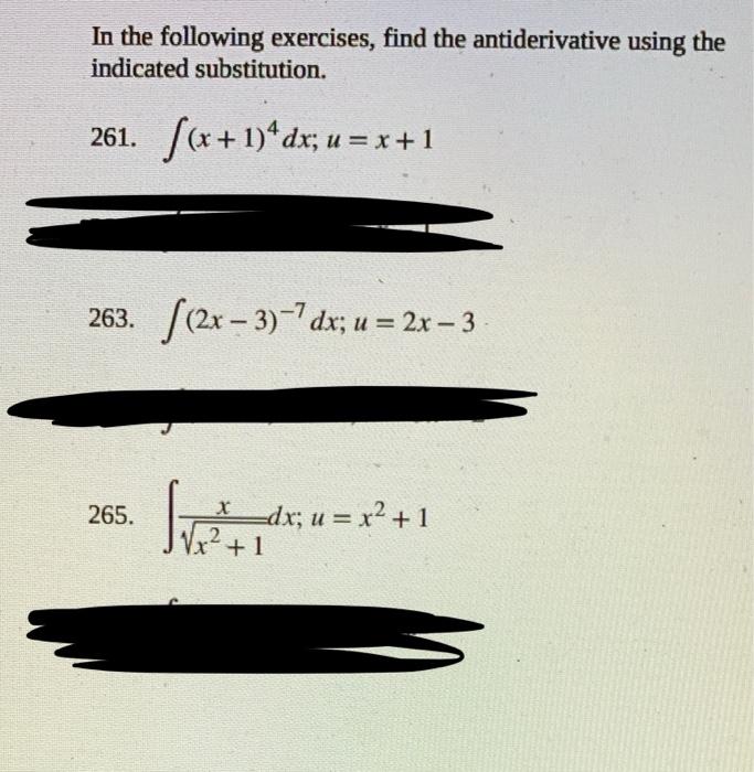 Solved In the following exercises, find the antiderivative | Chegg.com