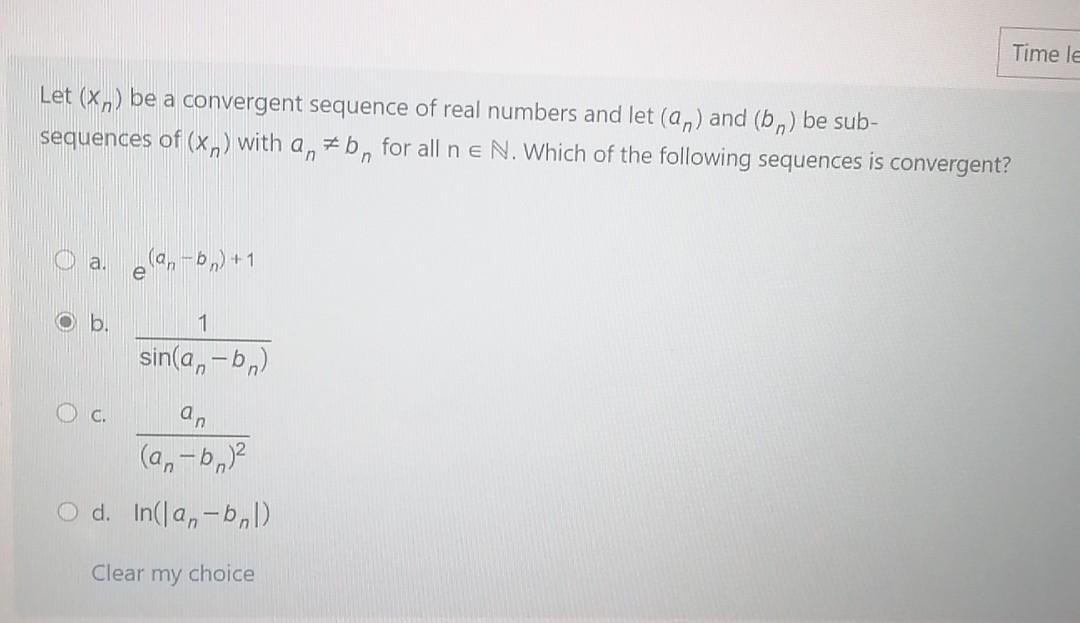Solved Time le Let (%) be a convergent sequence of real | Chegg.com