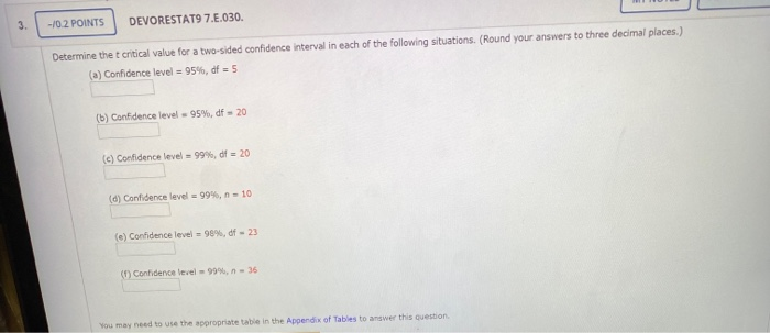 Solved -/02 POINTS DEVORESTAT9 7..030. Determine the t | Chegg.com