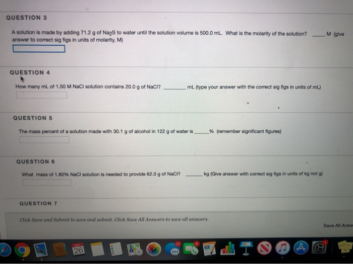 Solved QUESTION 3 A solution is made by adding 71.2 g of | Chegg.com