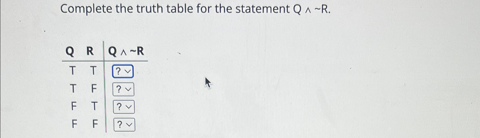 Solved Complete the truth table for the statement | Chegg.com