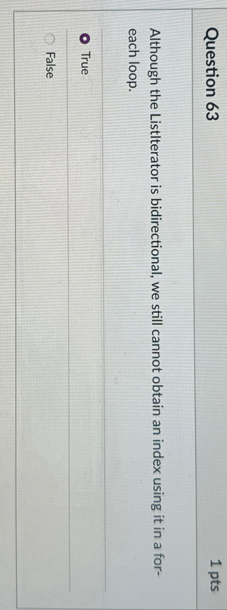 Solved Although the Listlterator is bidirectional, we still | Chegg.com