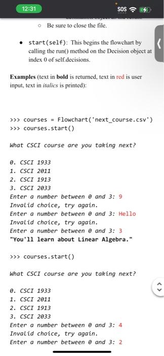 Solved Create a Flowchart class. The class will have one | Chegg.com