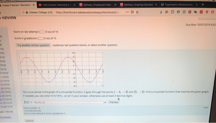 Solved Triponametry: Perisd and Am Mathway | Graphing | Chegg.com