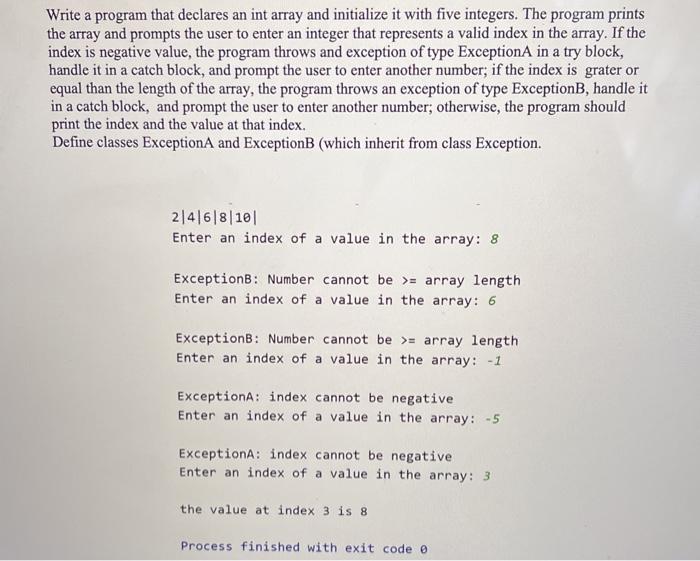 Solved Write A Program That Declares An Int Array And