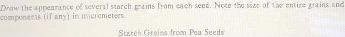 Solved Draw the appearance of several starch grains from | Chegg.com