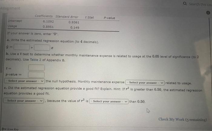 Solved Following is a portion of the regression output for | Chegg.com