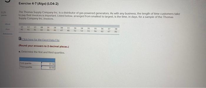 Solved The Thomas Supply Company lnc, is a distributor of | Chegg.com