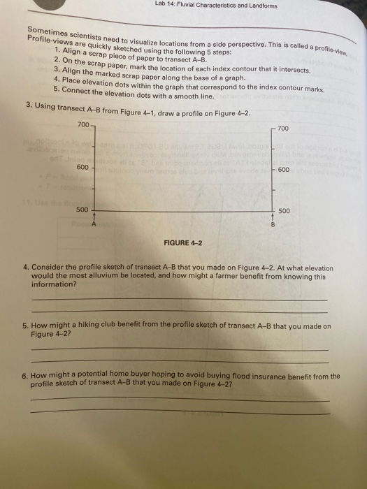 Lab 14: Fluvial Characteristics and Landforms | Chegg.com