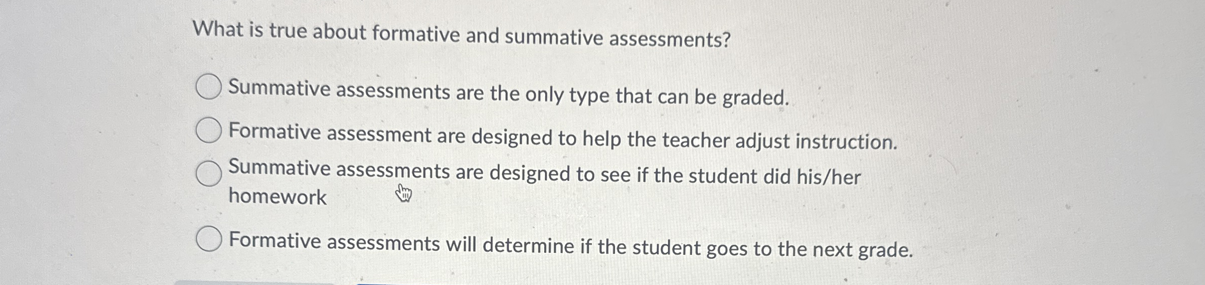 Solved What is true about formative and summative | Chegg.com