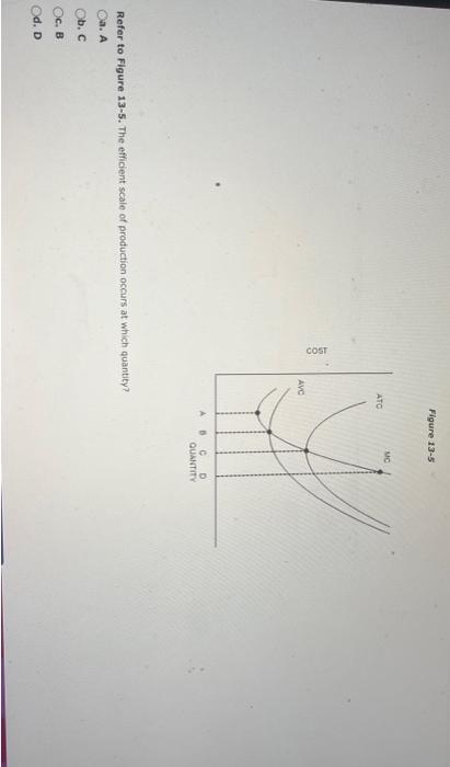 Solved Figure 13-5 Refer to Figure 13-5. The efficient scale | Chegg.com