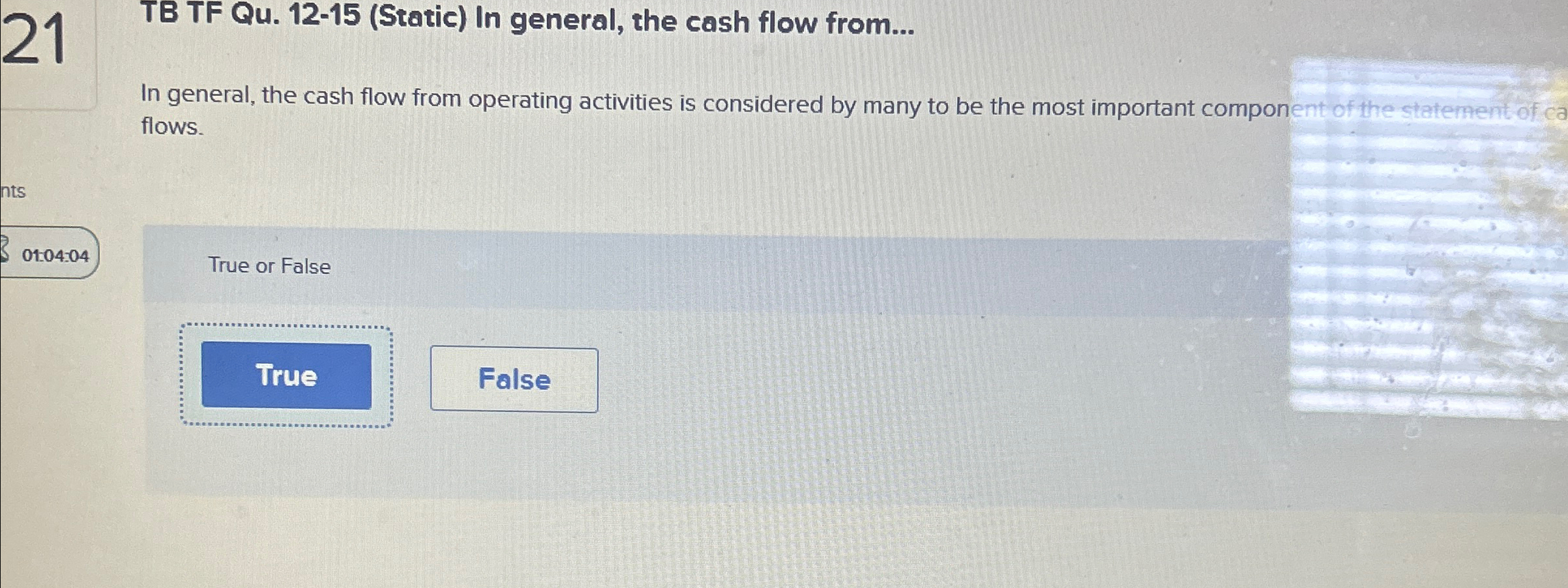 Solved 21tb Tf Qu 12 15 Static ﻿in General The Cash Flow