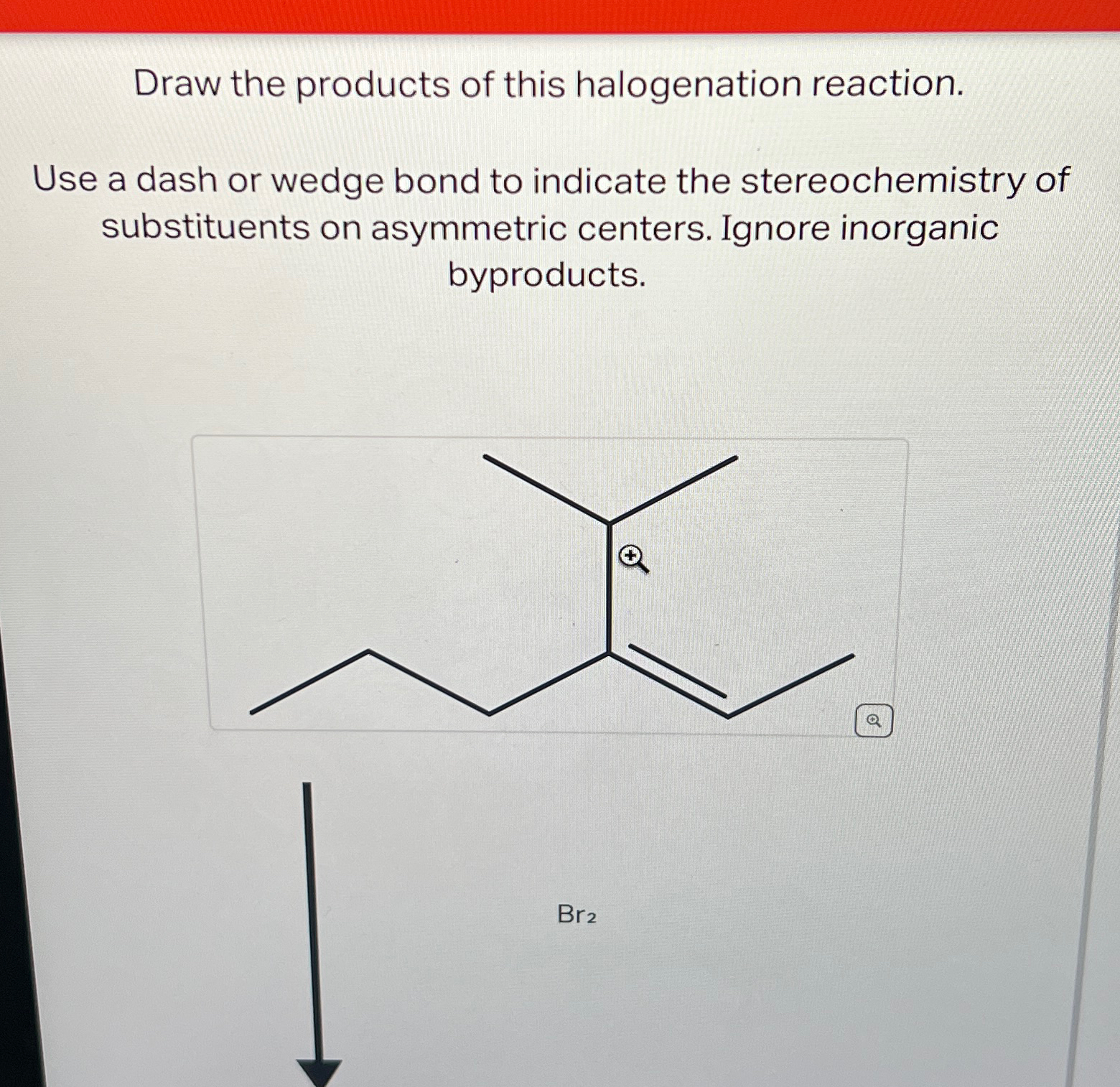 Solved Draw the products of this halogenation reaction.Use a | Chegg.com