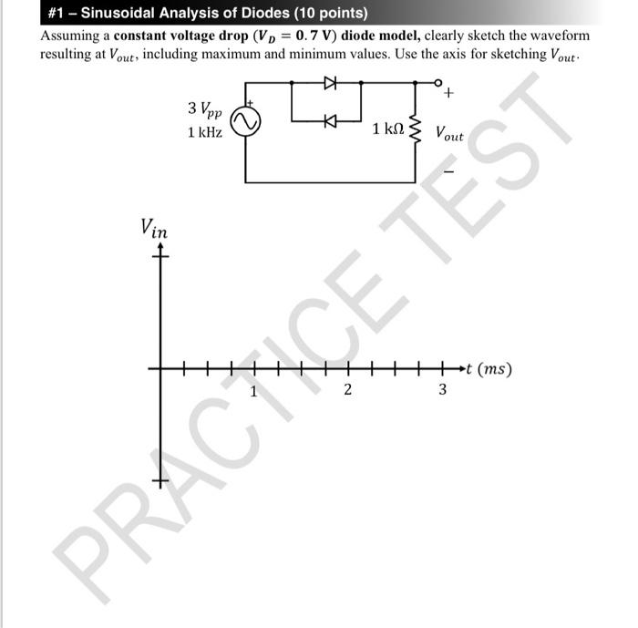 Solved Assuming a constant voltage drop (VD=0.7 V) diode | Chegg.com