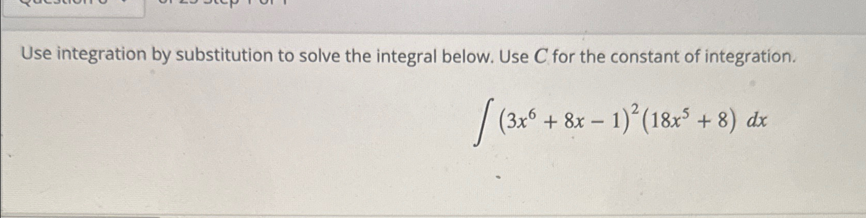 Solved Use integration by substitution to solve the integral | Chegg.com