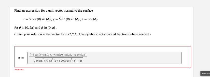 Solved Find an expression for a unit vector normal to the | Chegg.com