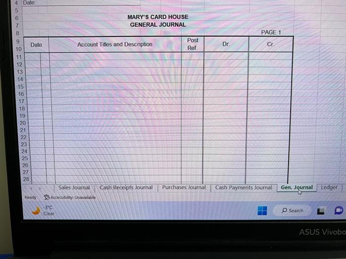 please help me answer the problems( sales journal, | Chegg.com