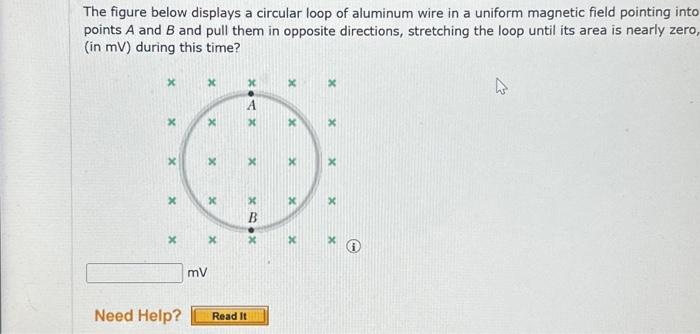 Solved The figure below displays a circular loop of aluminum | Chegg.com
