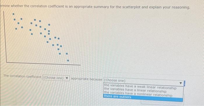Solved mine whether the correlation coefficient is an | Chegg.com