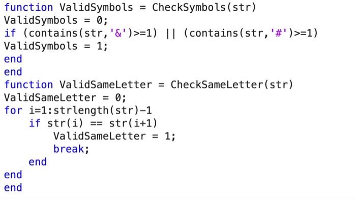 Solved password = input('Enter a password: ','s'); | Chegg.com