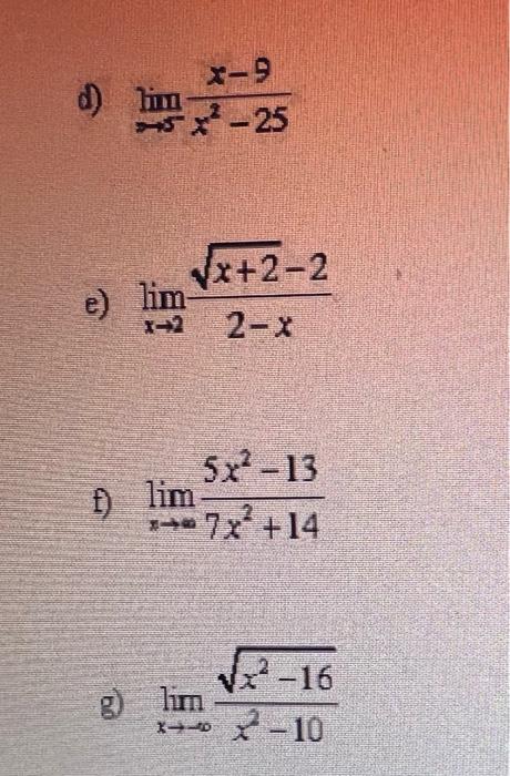Solved Evaluate the limits, if it exists . Show ALL work. ( | Chegg.com