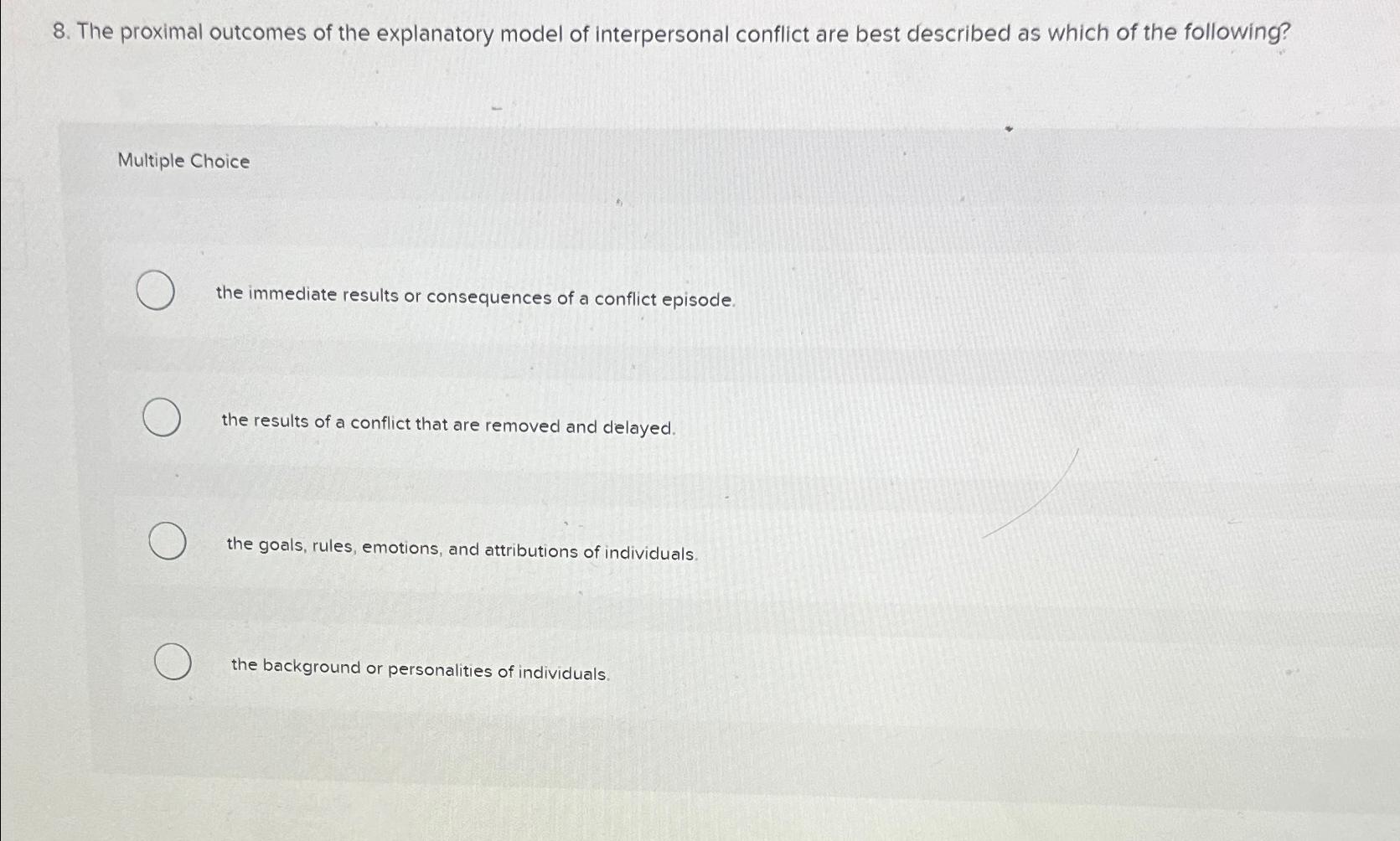 Solved The proximal outcomes of the explanatory model of | Chegg.com
