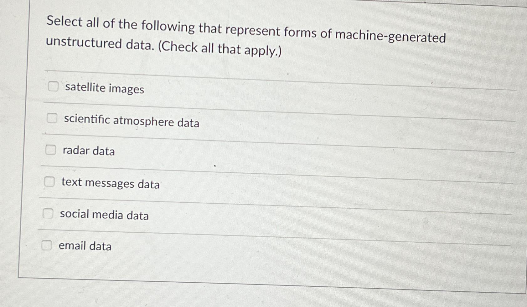 Solved Select all of the following that represent forms of | Chegg.com