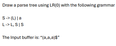 Solved Draw a parse tree using LR(0) ﻿with the following | Chegg.com